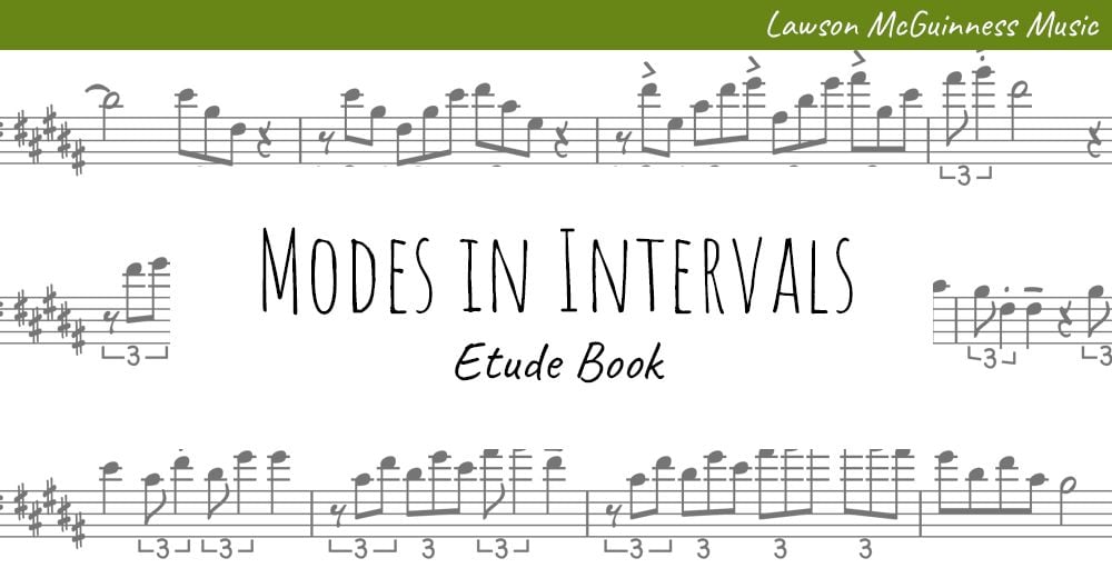 Download Modes In Intervals Etude Book by Lawson McGuinness Music